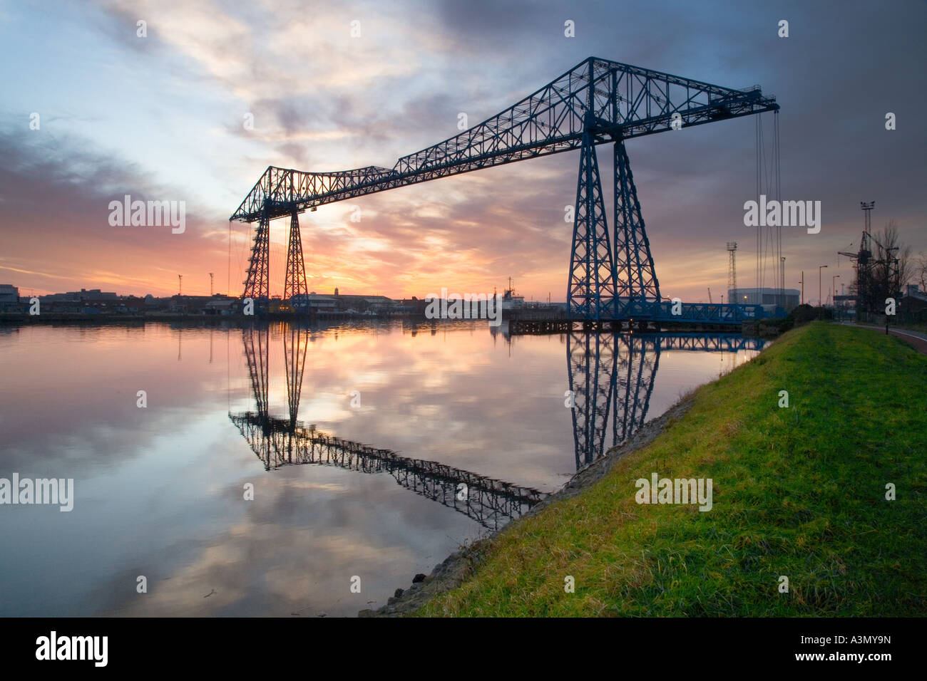 Tees Transporter Bridge, or the Middlesbrough Transporter aerial ...