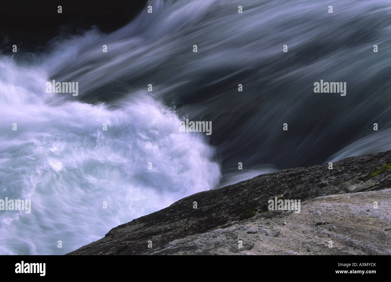 Flowing glacial meltwater stream in Norway Stock Photo - Alamy