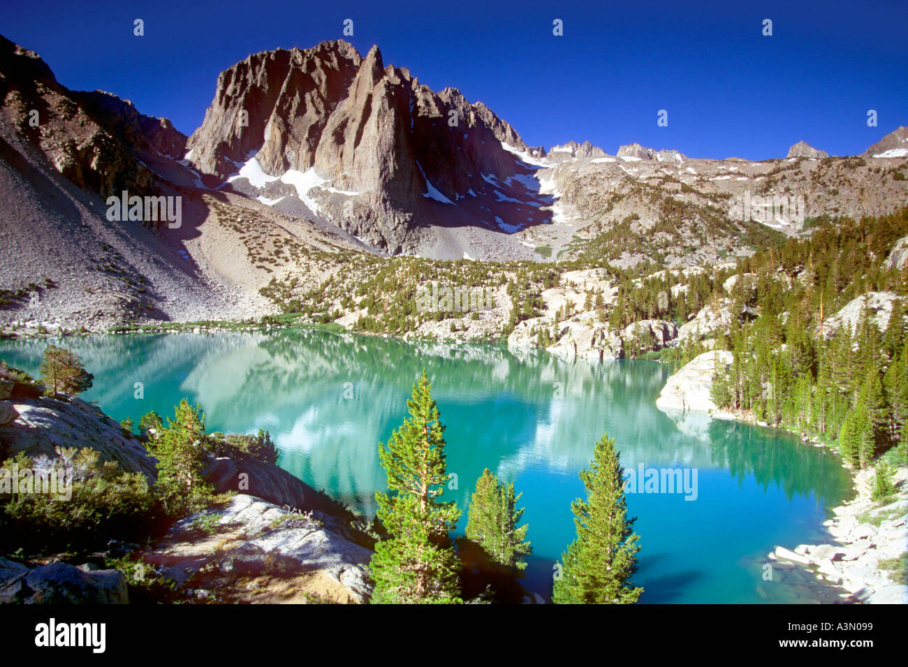 Temple Crag of the Palisades above Third Lake in Inyo National Forest ...