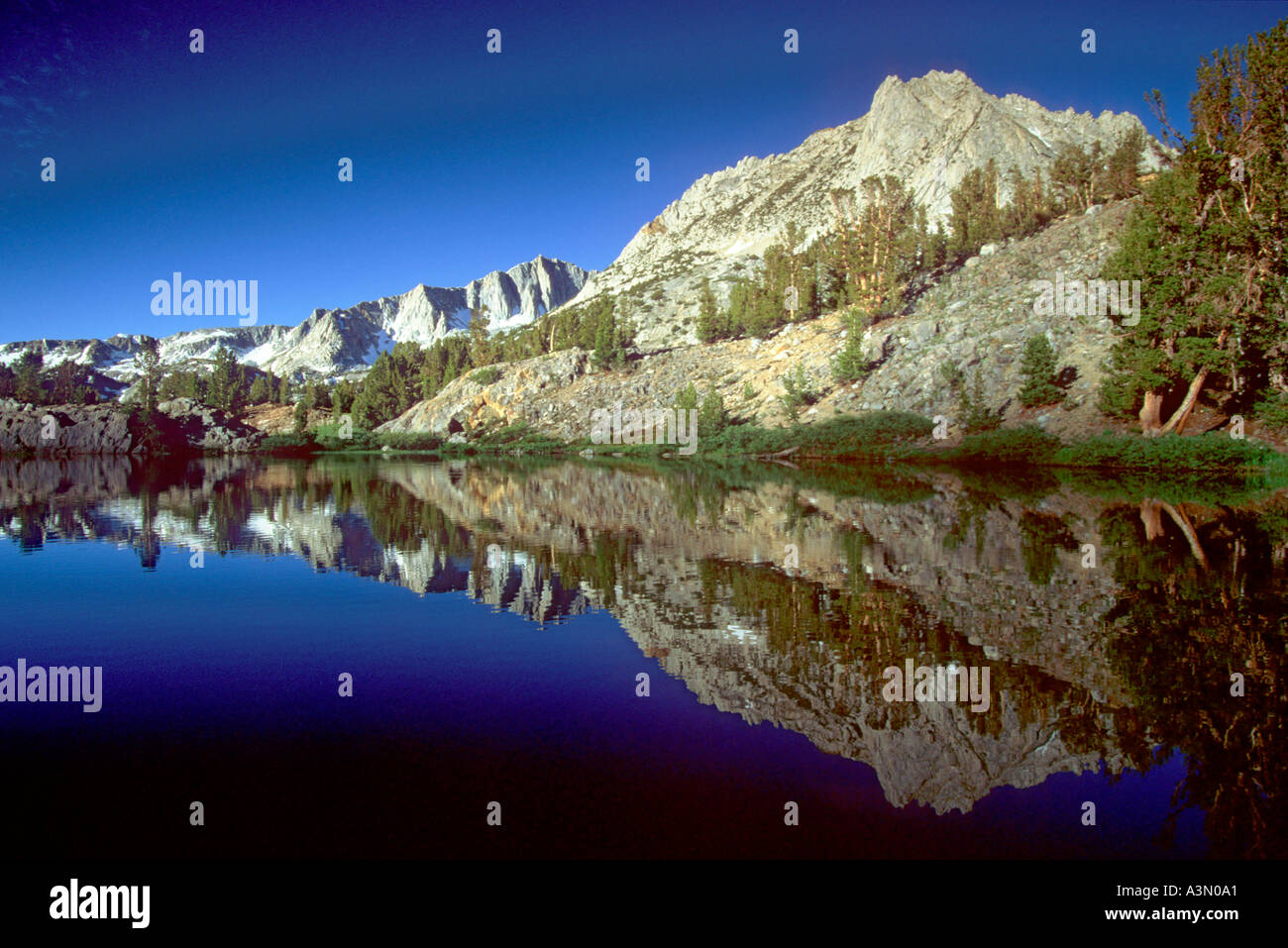 The Palisades reflected in Sixth Lake Inyo National Forest California ...