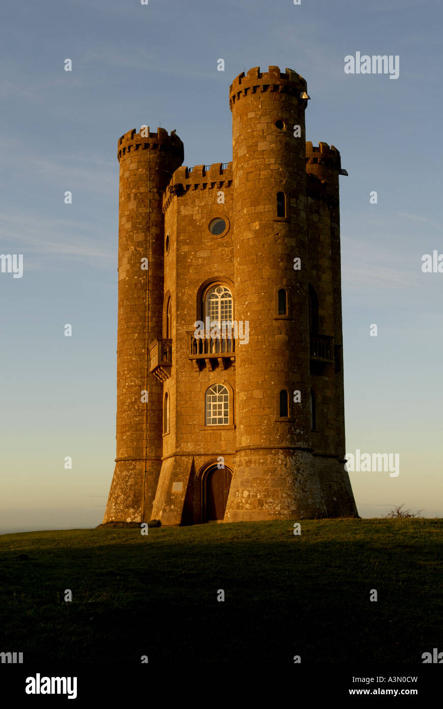 Broadway Tower, Broadway Country Park, The Cotswolds at dusk on a ...