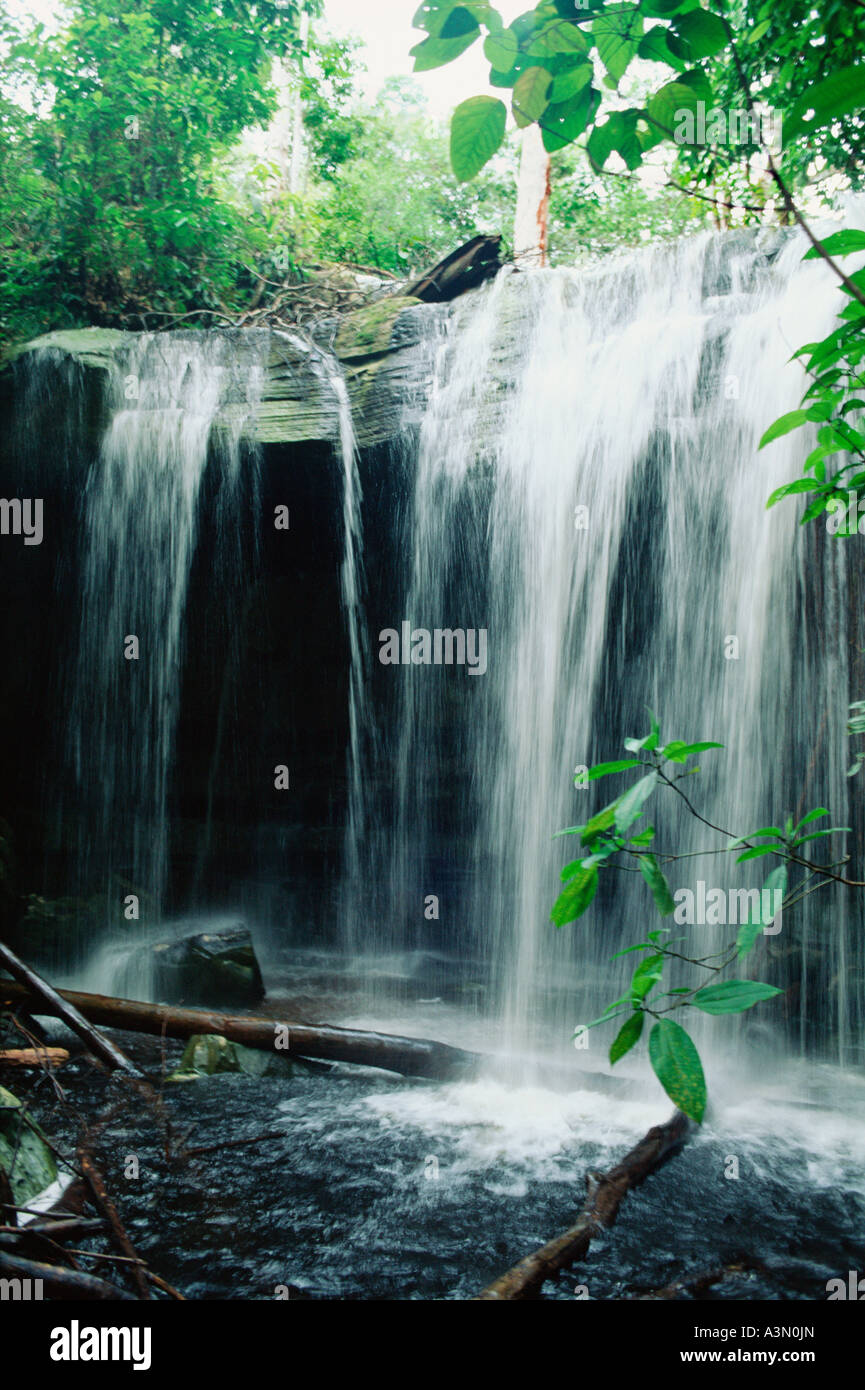 Waterfall in Tropical Rain Forest Cachoeira da Sussuarana Amazon region ...