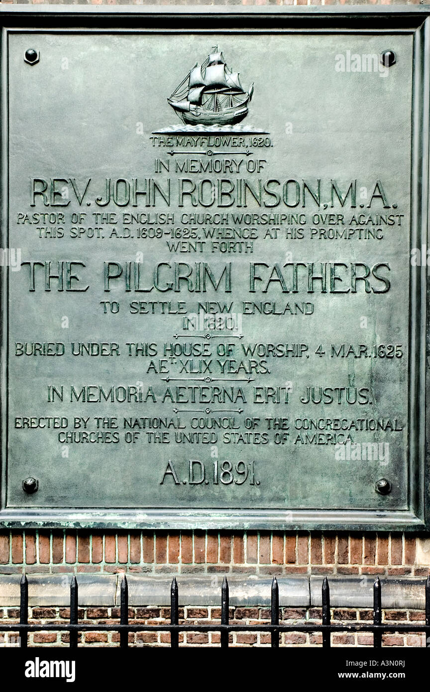 John Robinson pastor Pilgrim Fathers Pilgrims Father Leiden Mayflower ...
