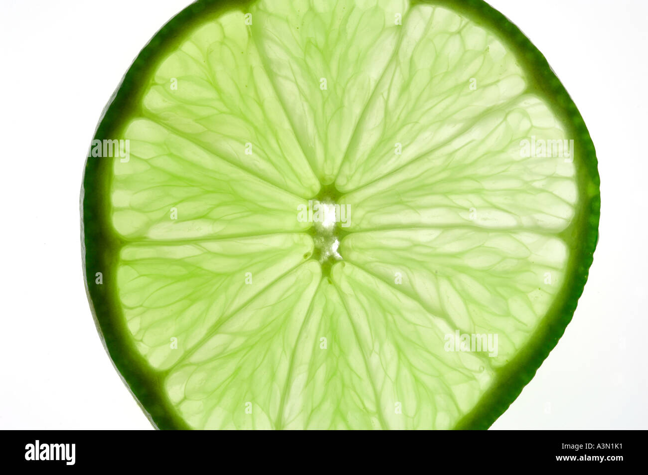fresh lime slice on a white background Stock Photo - Alamy