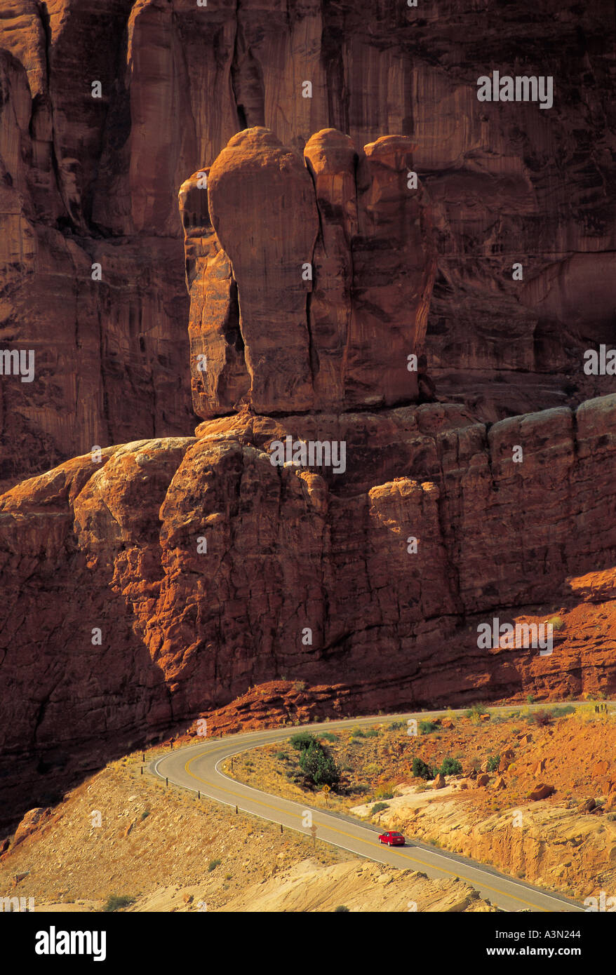 Road Transportation Nature Cars Highway Mountains Rocks Stock Photo - Alamy