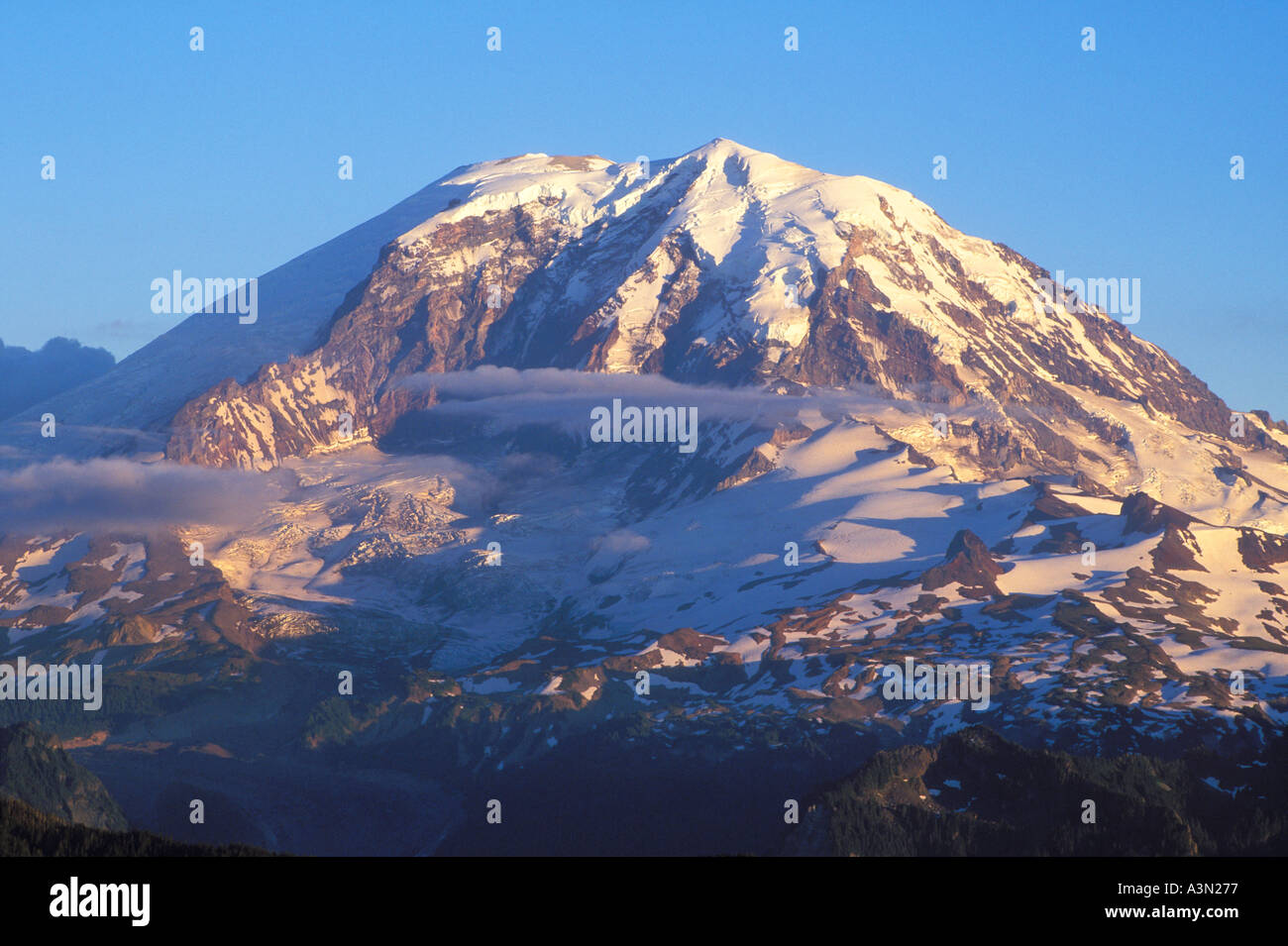 Mt Rainier from near Summit Lake in the Clearwater Wilderness ...