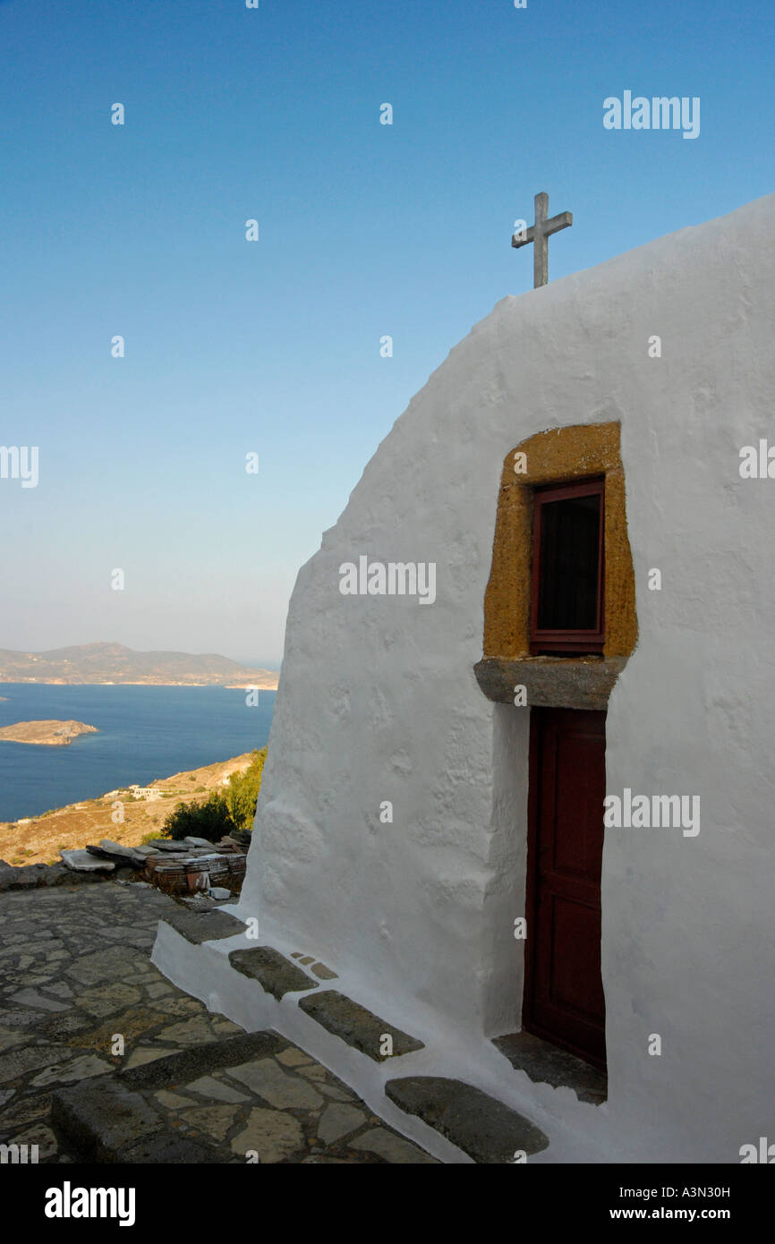 Greek Orthodox Church, Hora, Patmos Island, Dodecanese, Greece Stock ...
