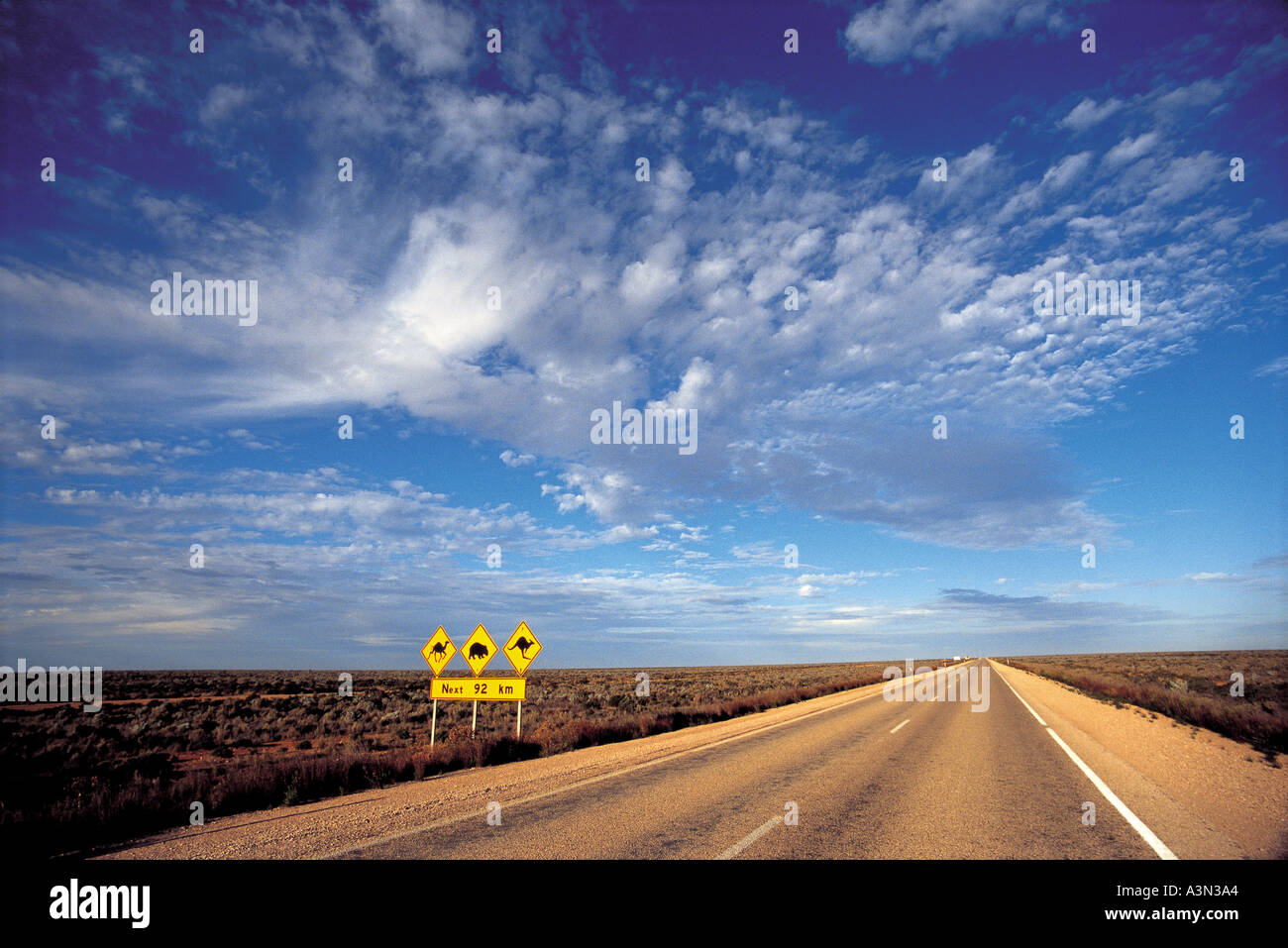 Road Nature Sign Sky Highway Clouds Stock Photo - Alamy