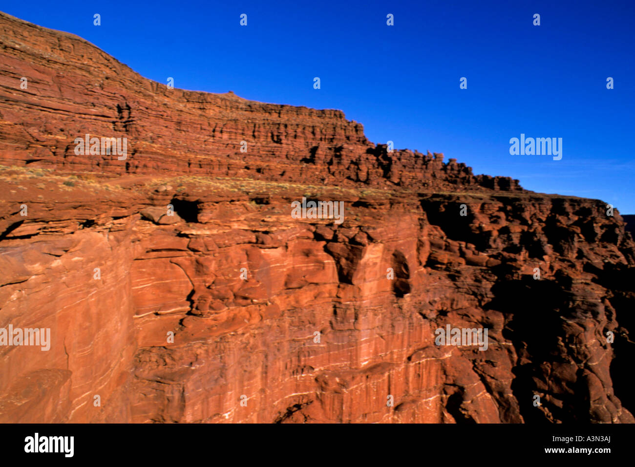 Sandstone Canyon wall above Cane Creek Canyon, Utah Stock Photo - Alamy