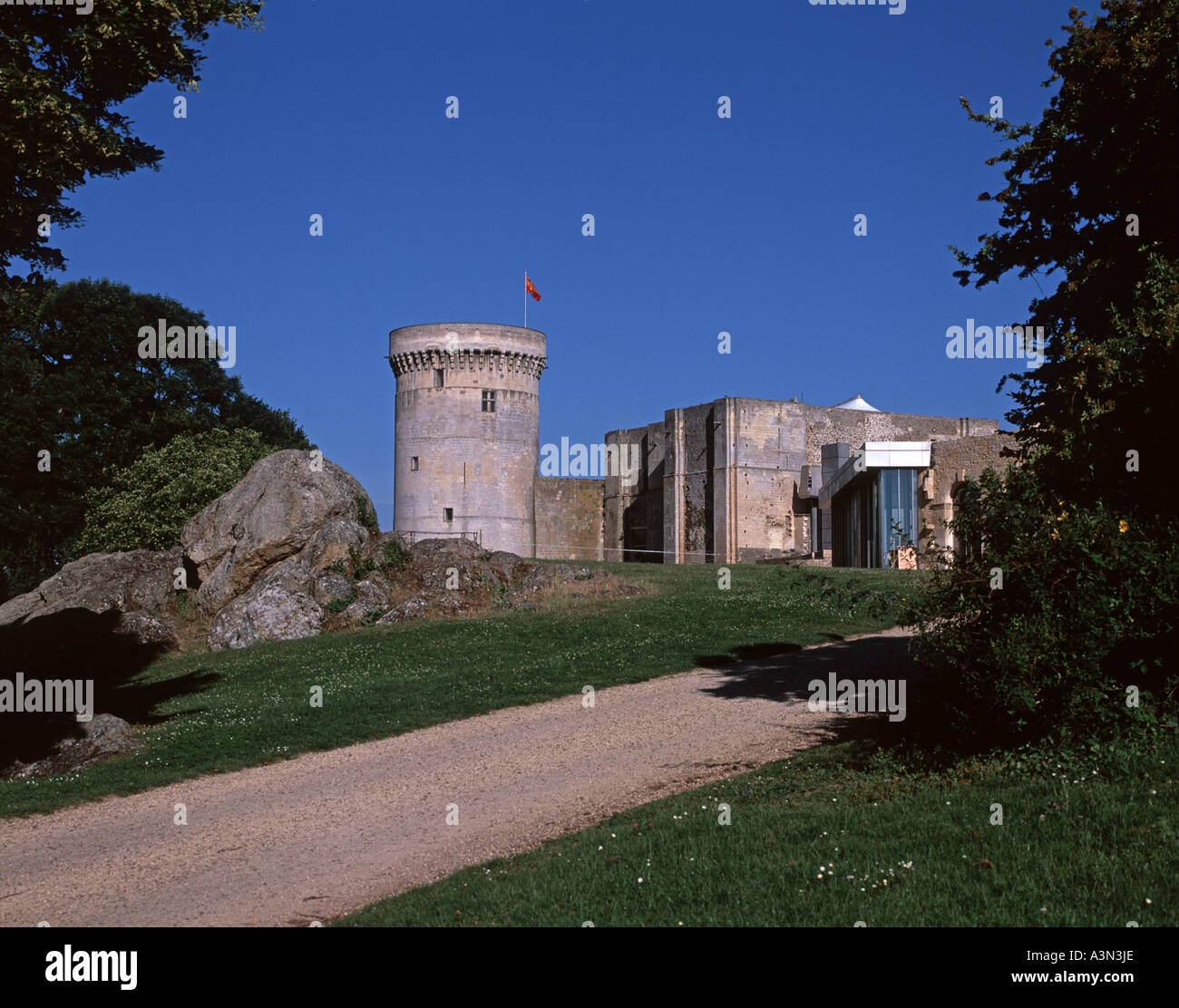 Tour de Talbot and the Keep at Falaise Stock Photo - Alamy