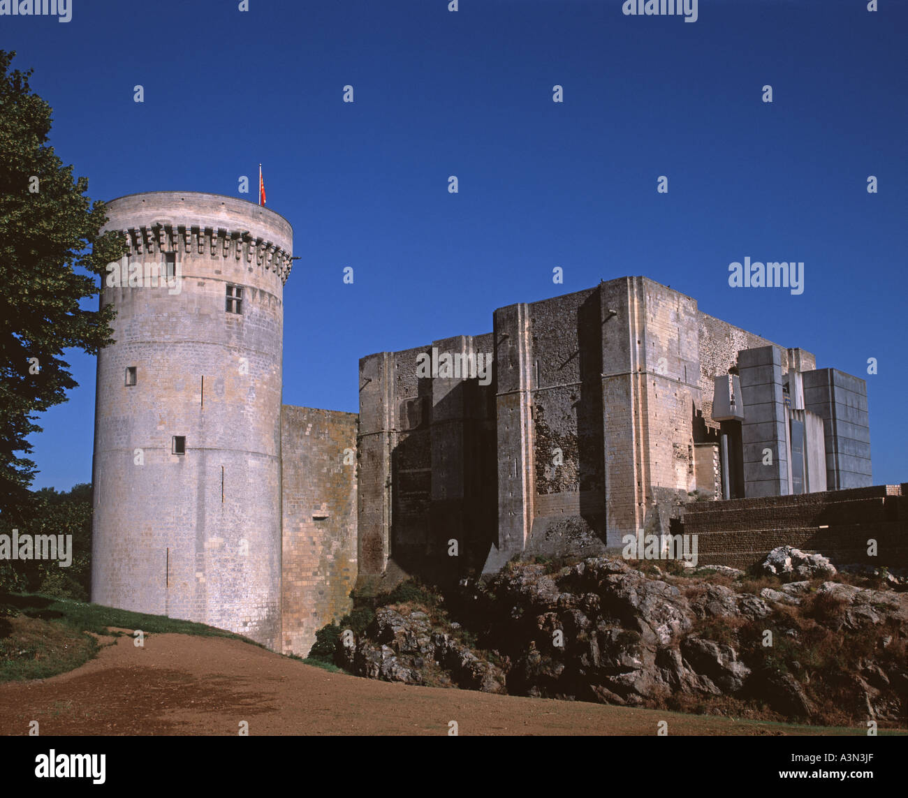 Tour de Talbot and the Keep at Falaise Stock Photo - Alamy