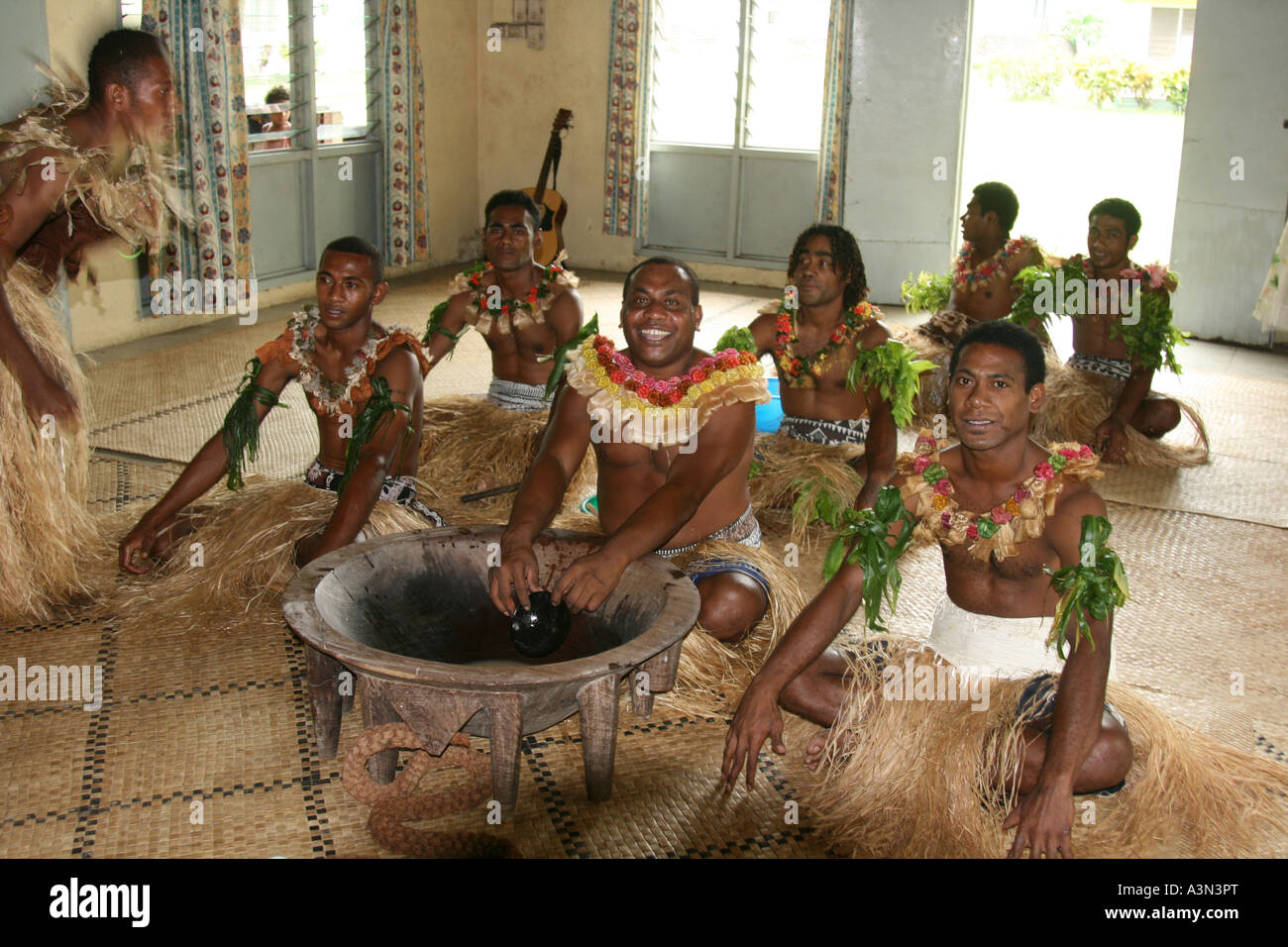 Kava ceremony Viti Levu Fiji Melanesia South Pacific Stock Photo - Alamy