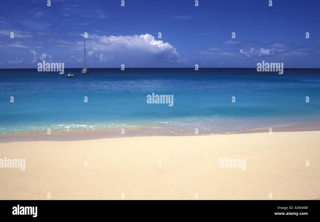 Beach Scene St Maarten Stock Photo - Alamy