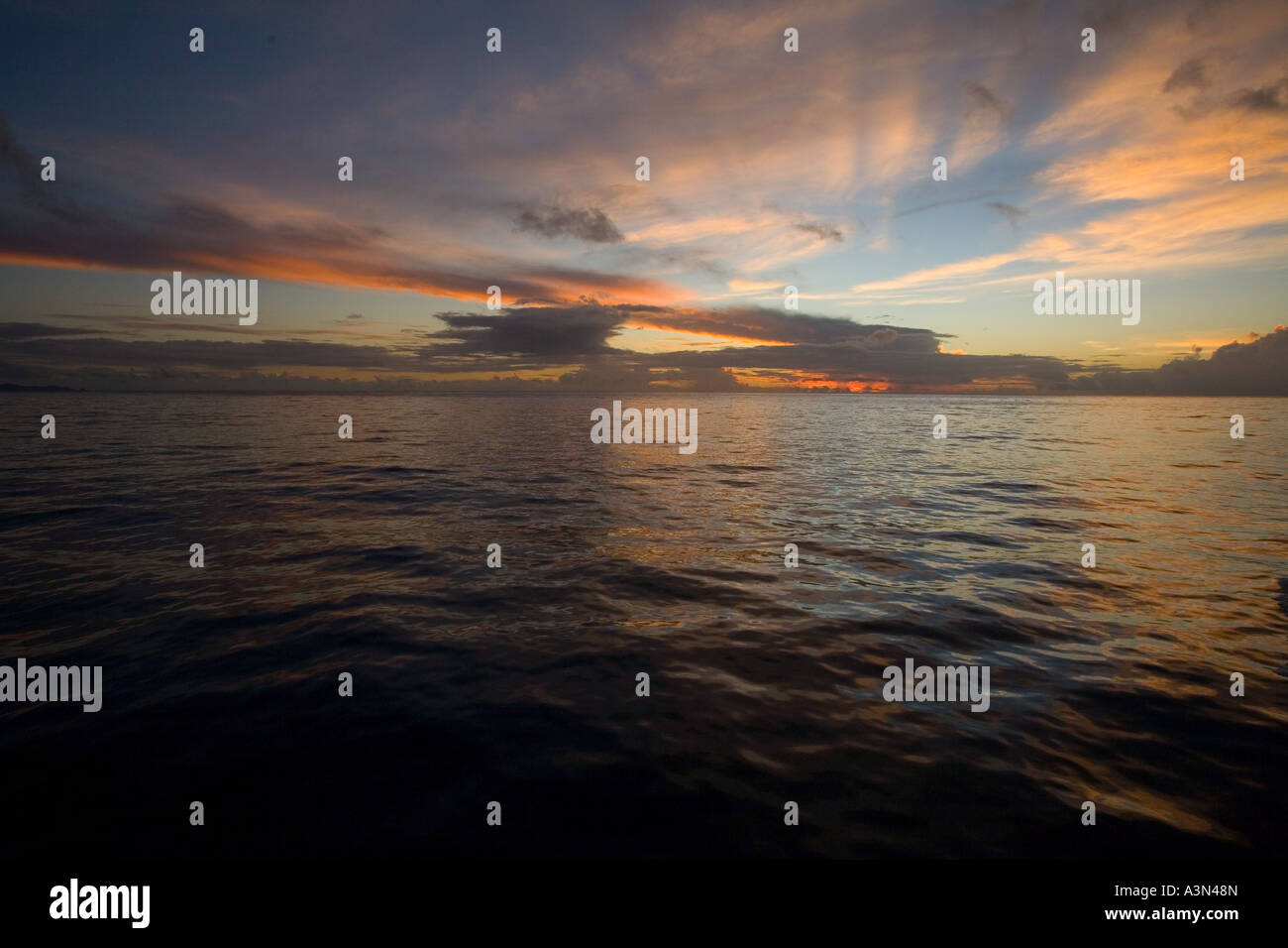 Sunset South Pacific Stock Photo - Alamy