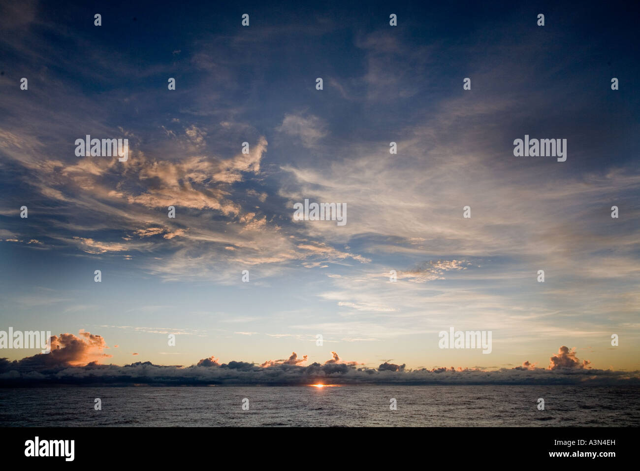 Sunset South Pacific Stock Photo - Alamy