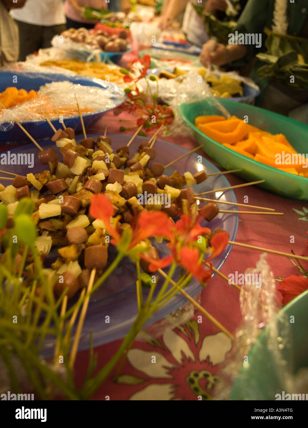 Feast Aitu Island Cook Islands Polynesia Stock Photo - Alamy