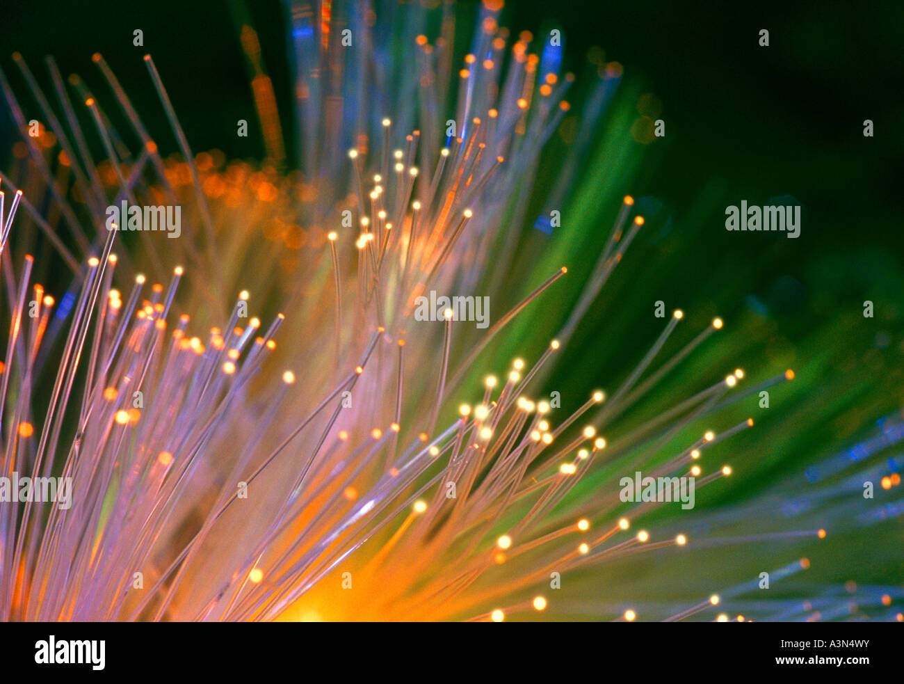 Fiber optics. Electronic circuit. Telecommunication. Fiber optic Stock ...