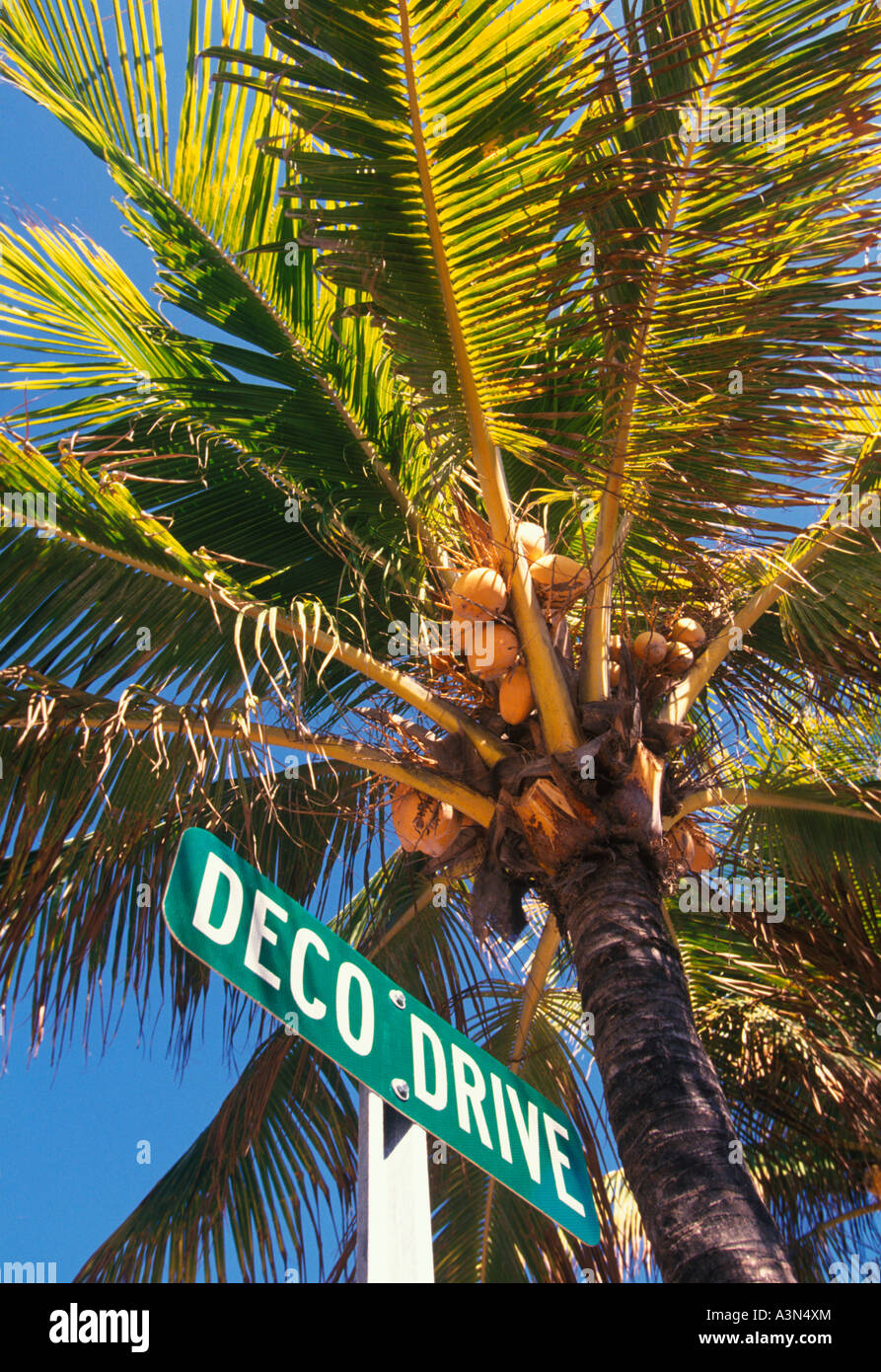 USA Miami Florida Southeastern United States South Beach Deco Drive ...