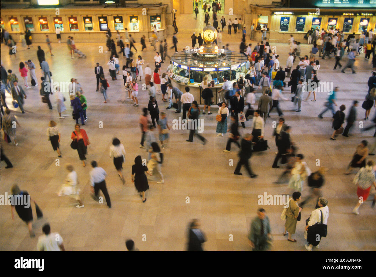 New York City Grand Central Station Terminal at Rush Hour With Crowds ...