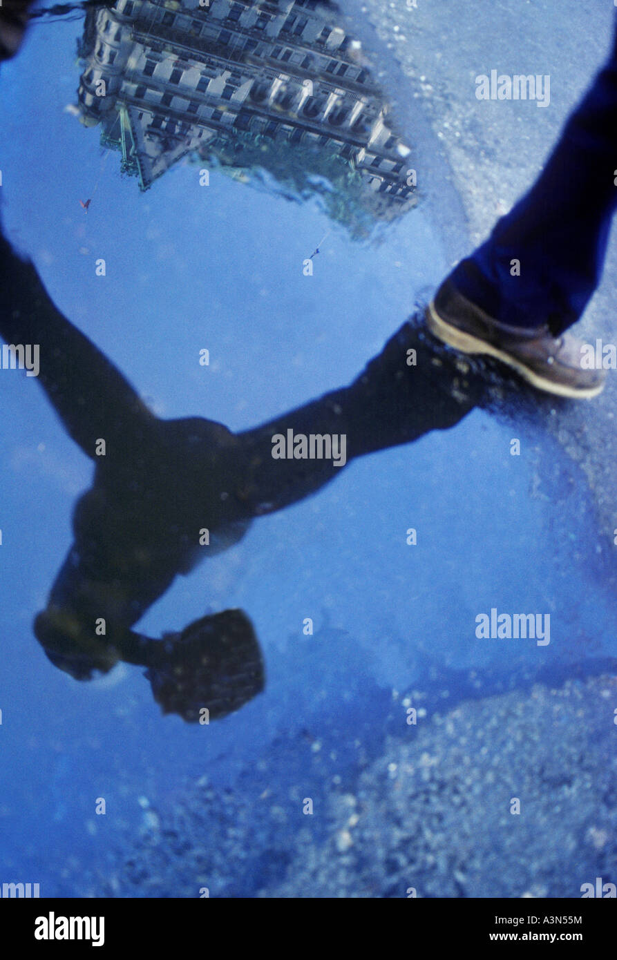 New York City Midtown Manhattan Fifth Avenue Reflection of the Plaza ...