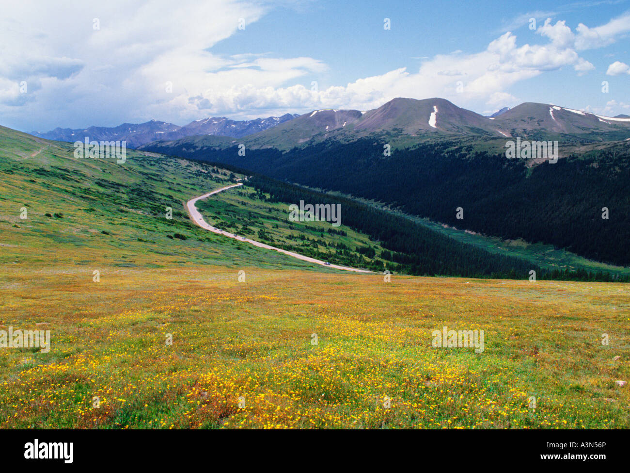 Colorado Rocky Mountain National Park, the Rockies landscape Fall River ...