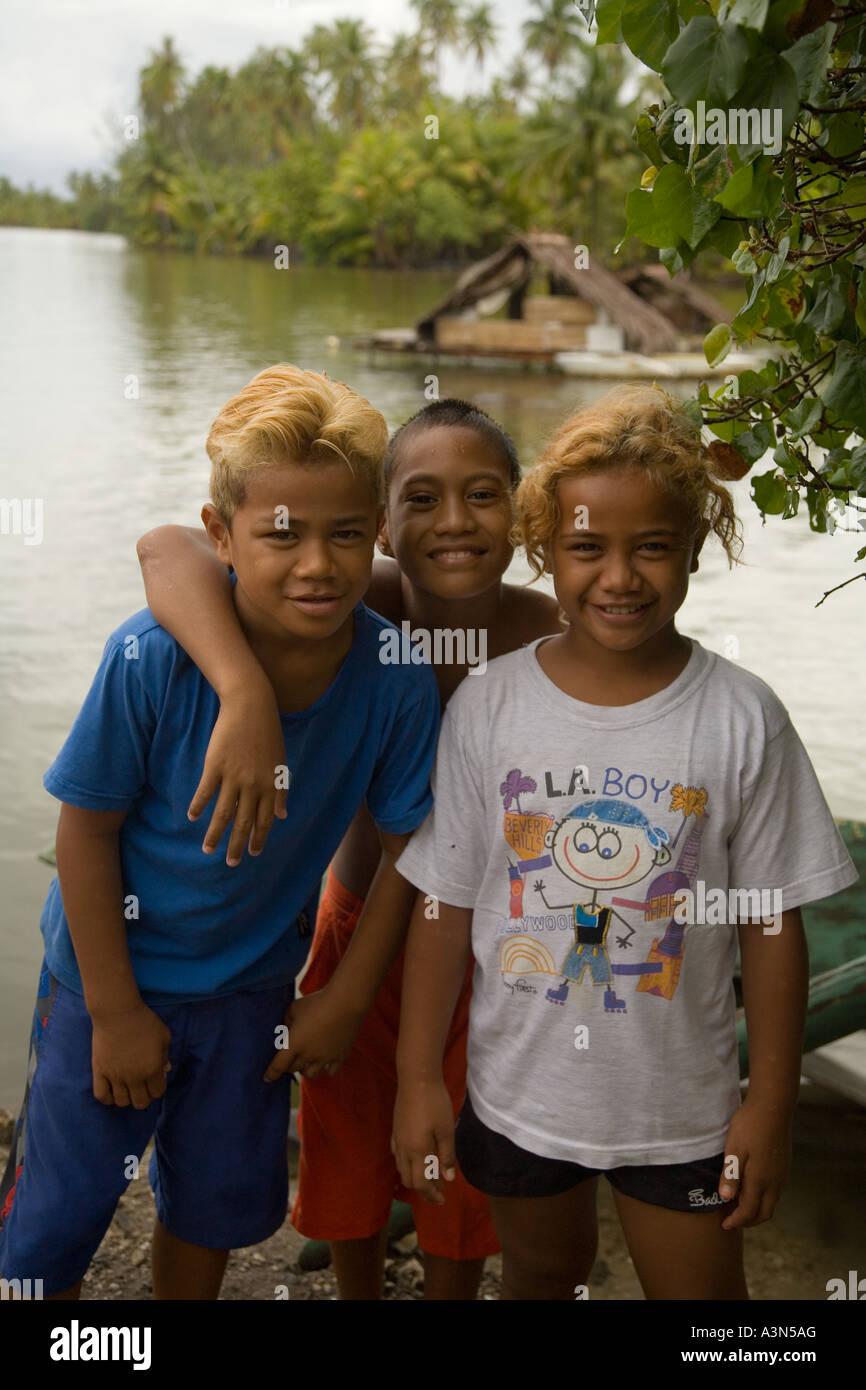 Children huahine french polynesia hi-res stock photography and images ...
