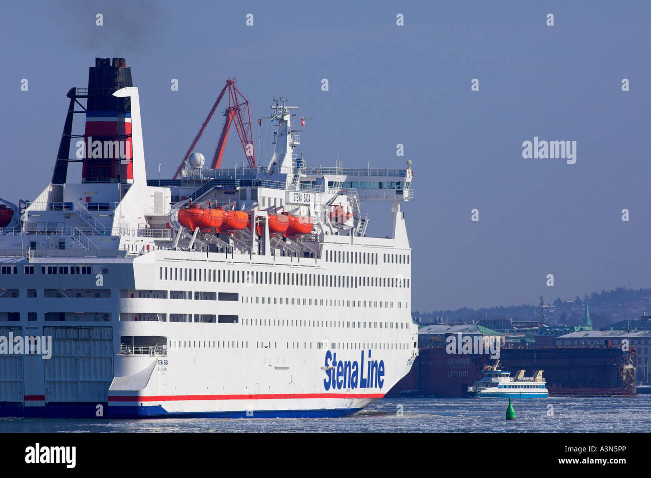 Stena Line entering the port of Gothenburg . Sweden Stock Photo - Alamy