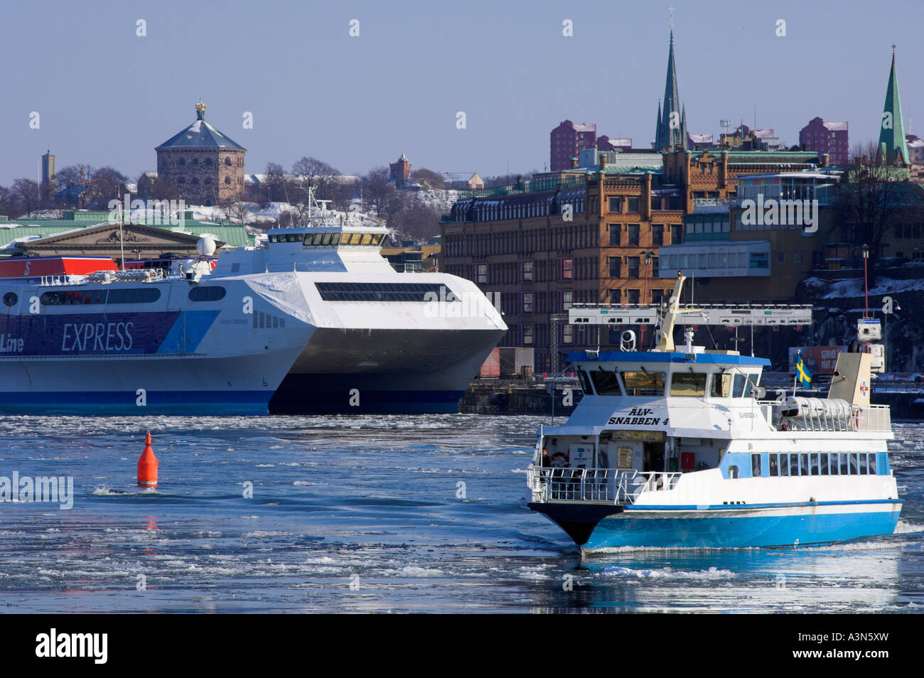 The Älvsnabben ferry provides services along the harbour. Gothenburg ...