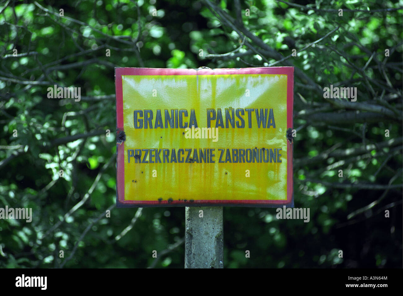 Polish border sign hi-res stock photography and images - Alamy