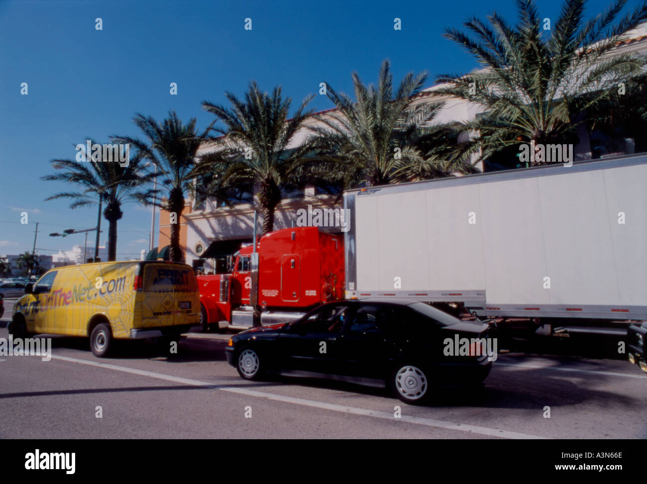 Heavy goods lorry Miami Florida Stock Photo - Alamy