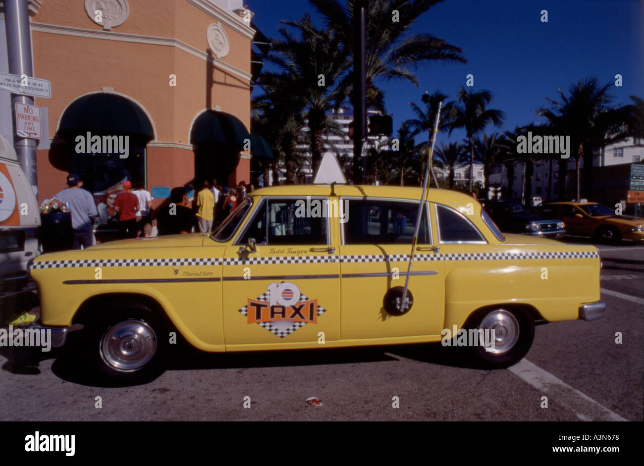 Miami beach yellow cab hi-res stock photography and images - Alamy
