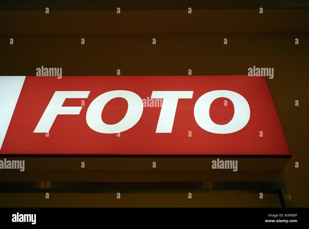 An illuminated advertisement Stock Photo - Alamy