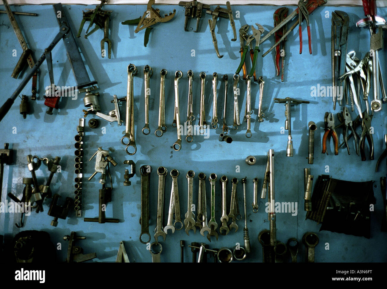 Tools hanging in a garage hi-res stock photography and images - Alamy