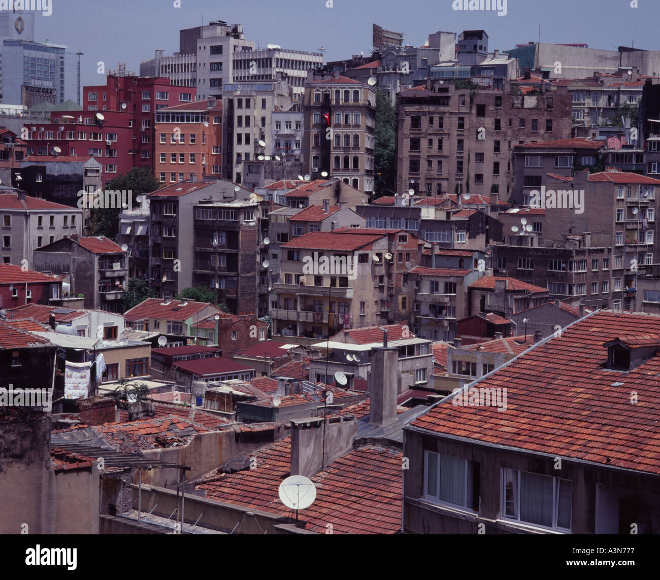 Rooftops of Cihangir Istanbul Turkey Stock Photo - Alamy