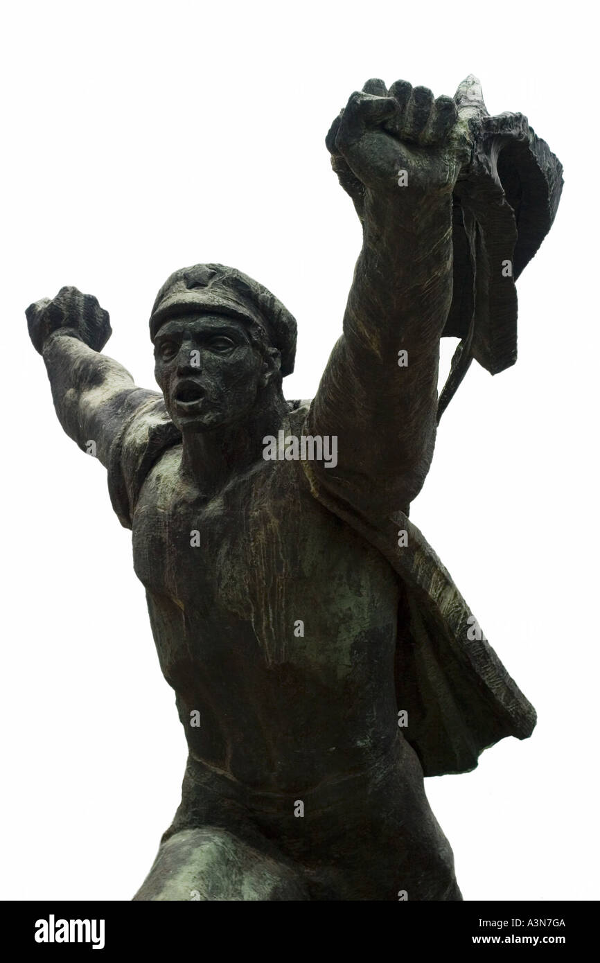 Stock photo of a statue of a russian worker in 'statue park' szoborpark ...