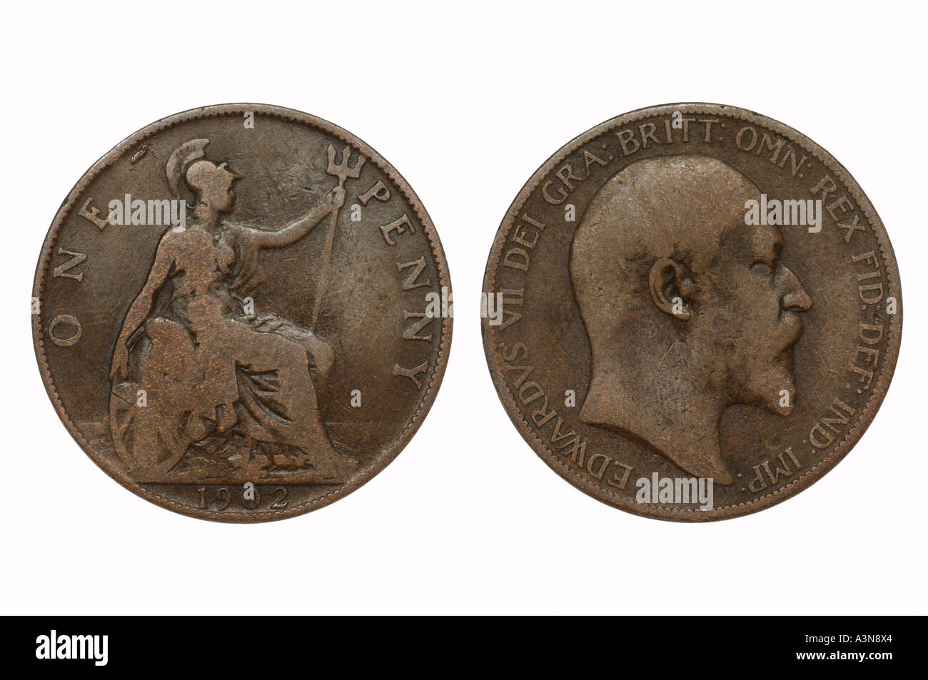Britannia one penny hi-res stock photography and images - Alamy