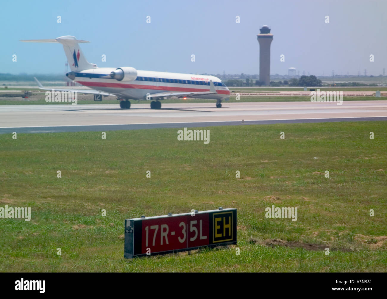 Airplane Taking Off at DFW Airport Stock Photo - Alamy