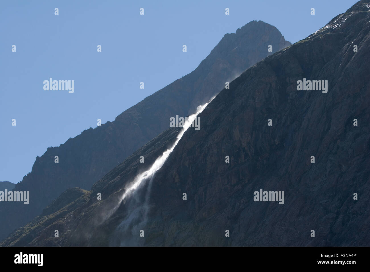 Waterfall in Martelltal, South Tyrol, Italy Stock Photo - Alamy