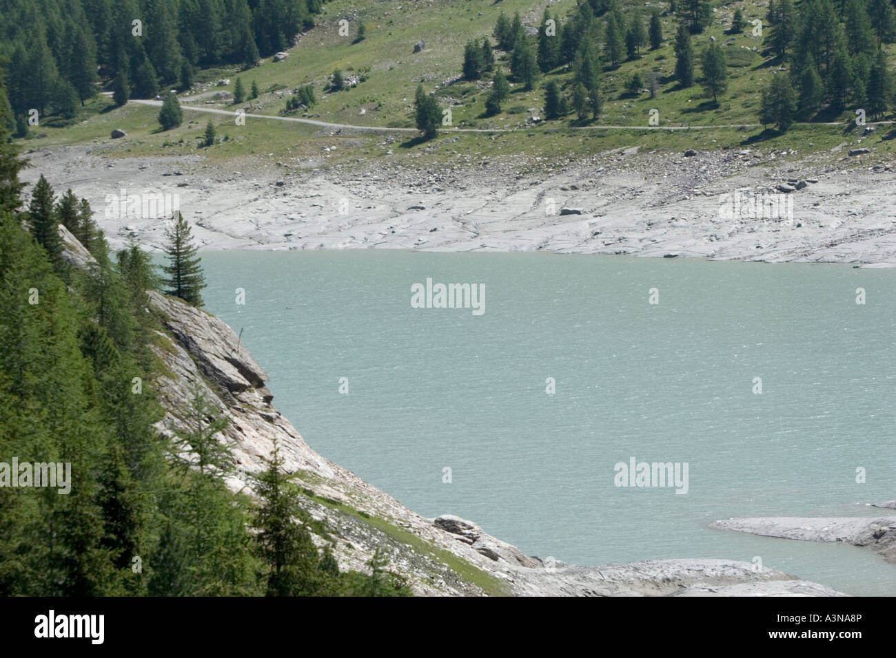 Zufrittsee or Gioveretto lake in the Martell valley, summer, Alto Adige ...