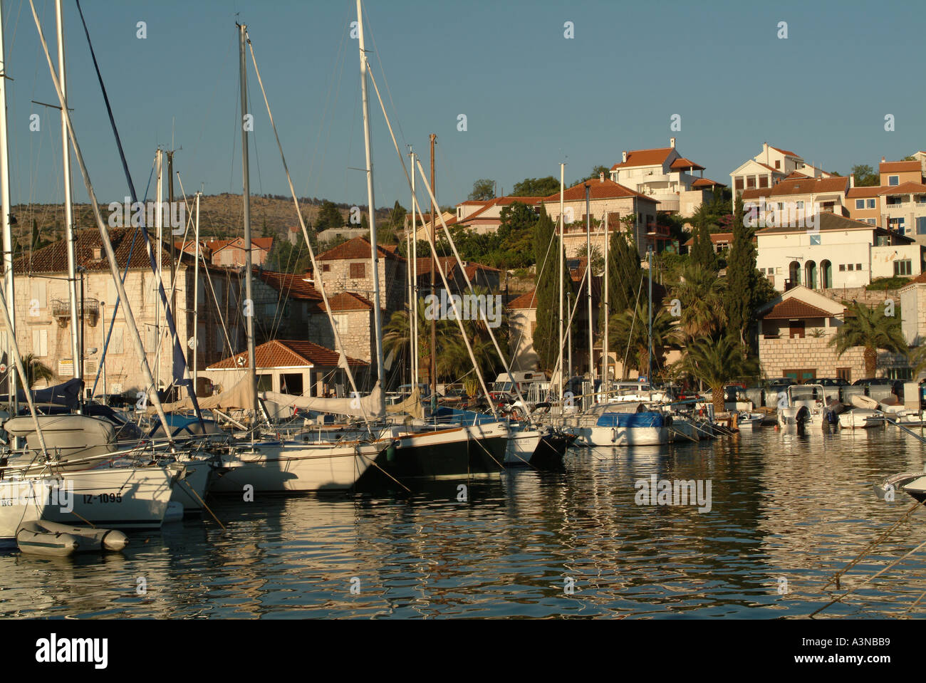 The Harbour and Town of Milna on Island of Brac Croatia Stock Photo - Alamy
