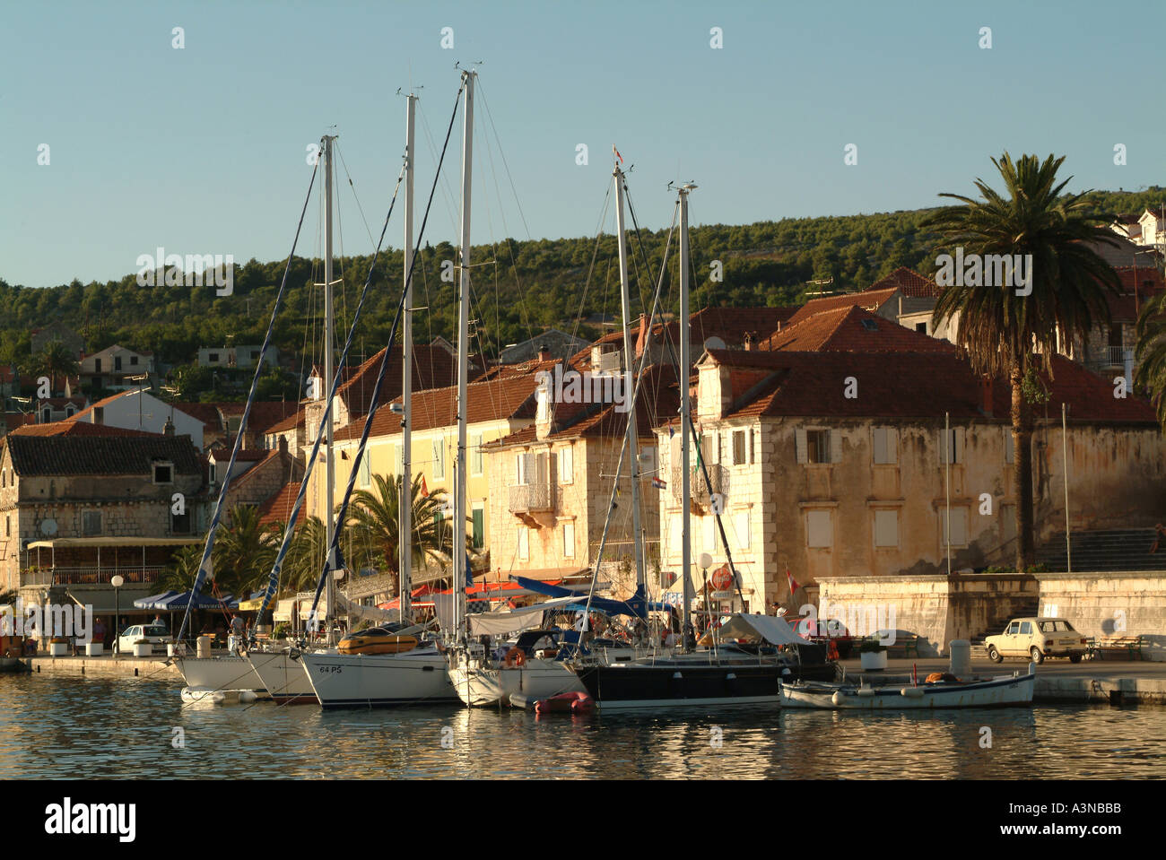 The Harbour and Town of Milna on Island of Brac Croatia Stock Photo - Alamy