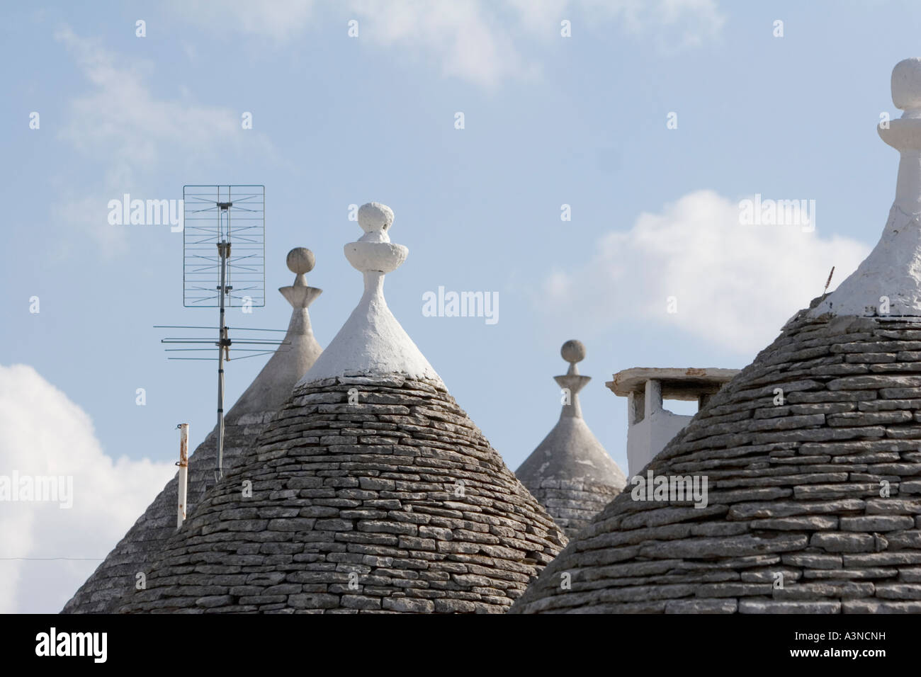 Conical rooves of trulli houses, Alberobello, Puglia, Italy Stock Photo ...