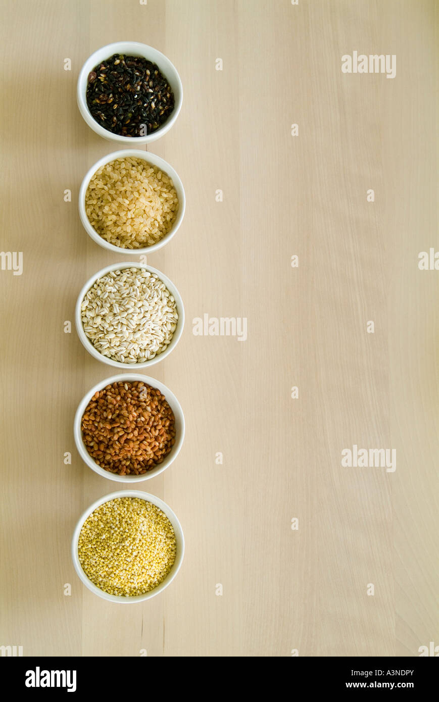 Assorted rice in bowls Stock Photo - Alamy