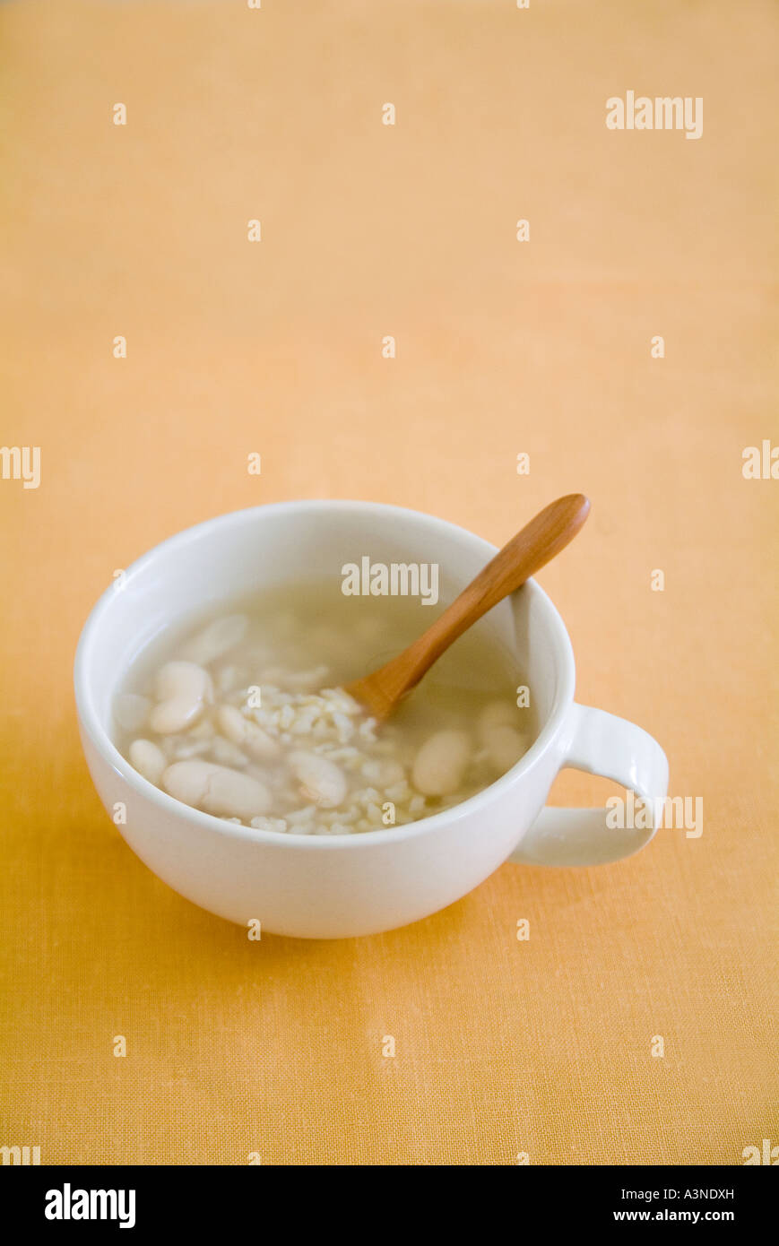 Congee with haricot beans Stock Photo - Alamy