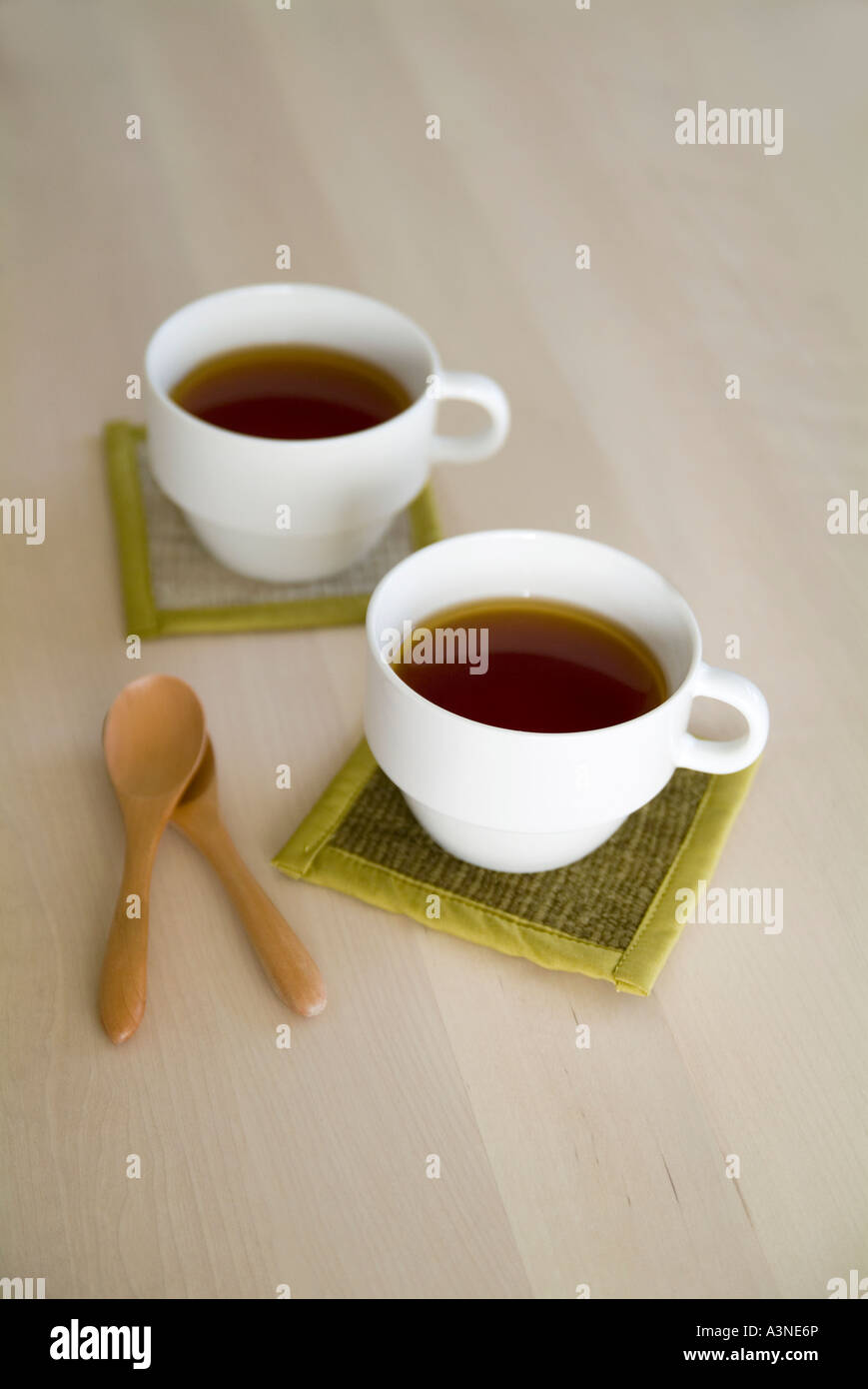 Two cups of tea Stock Photo - Alamy