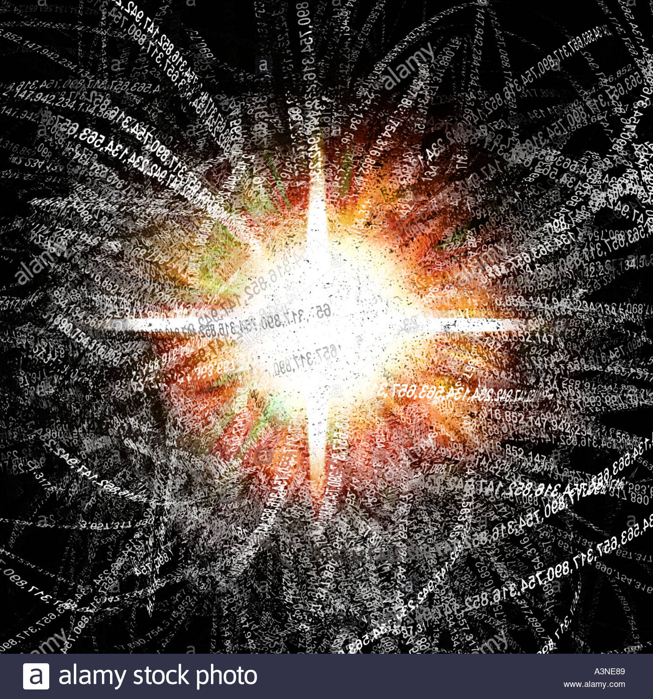 bomb made up of numbers Stock Photo - Alamy