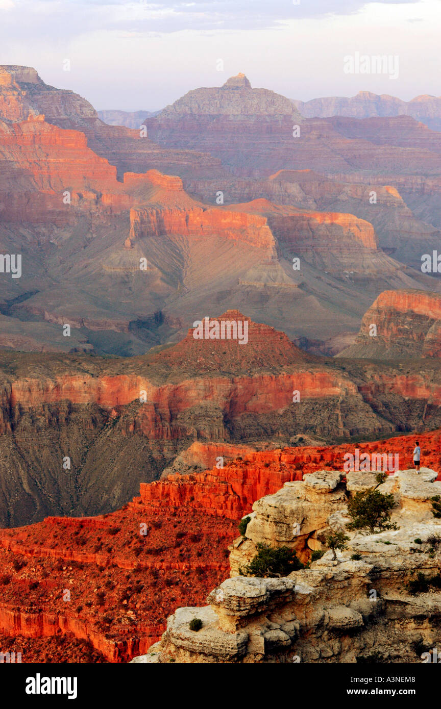 Grand Canyon at sunset Mather Point South Rim National Park Arizona USA ...