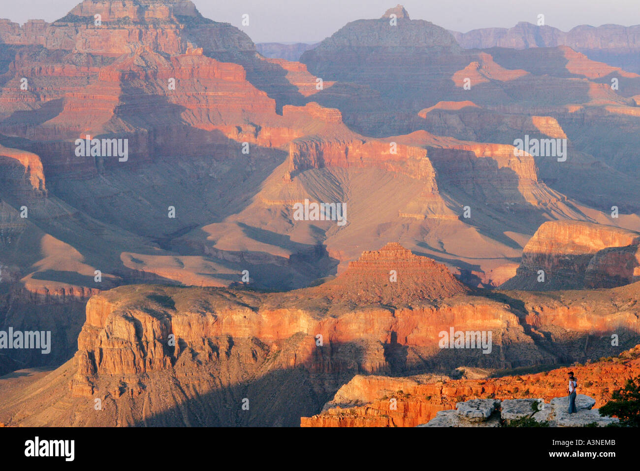 Grand Canyon at sunset Mather Point South Rim National Park Arizona USA ...