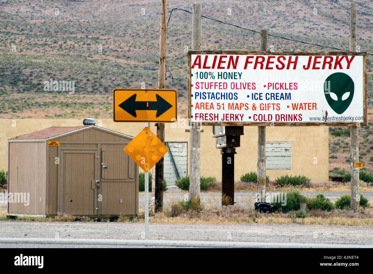 Extra Terrestrial Highway sign near Area 51 Nevada USA Stock Photo - Alamy