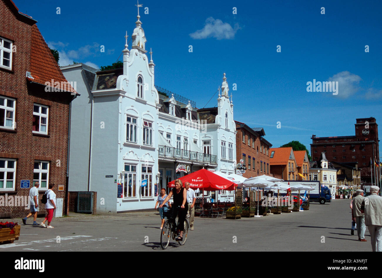 Harbour promenade / Kappeln Stock Photo - Alamy